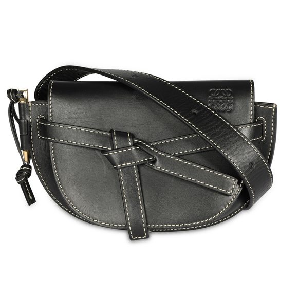 Loewe | Bags | Loewe Black Leather Mini Gate Belt Bag | Poshmark